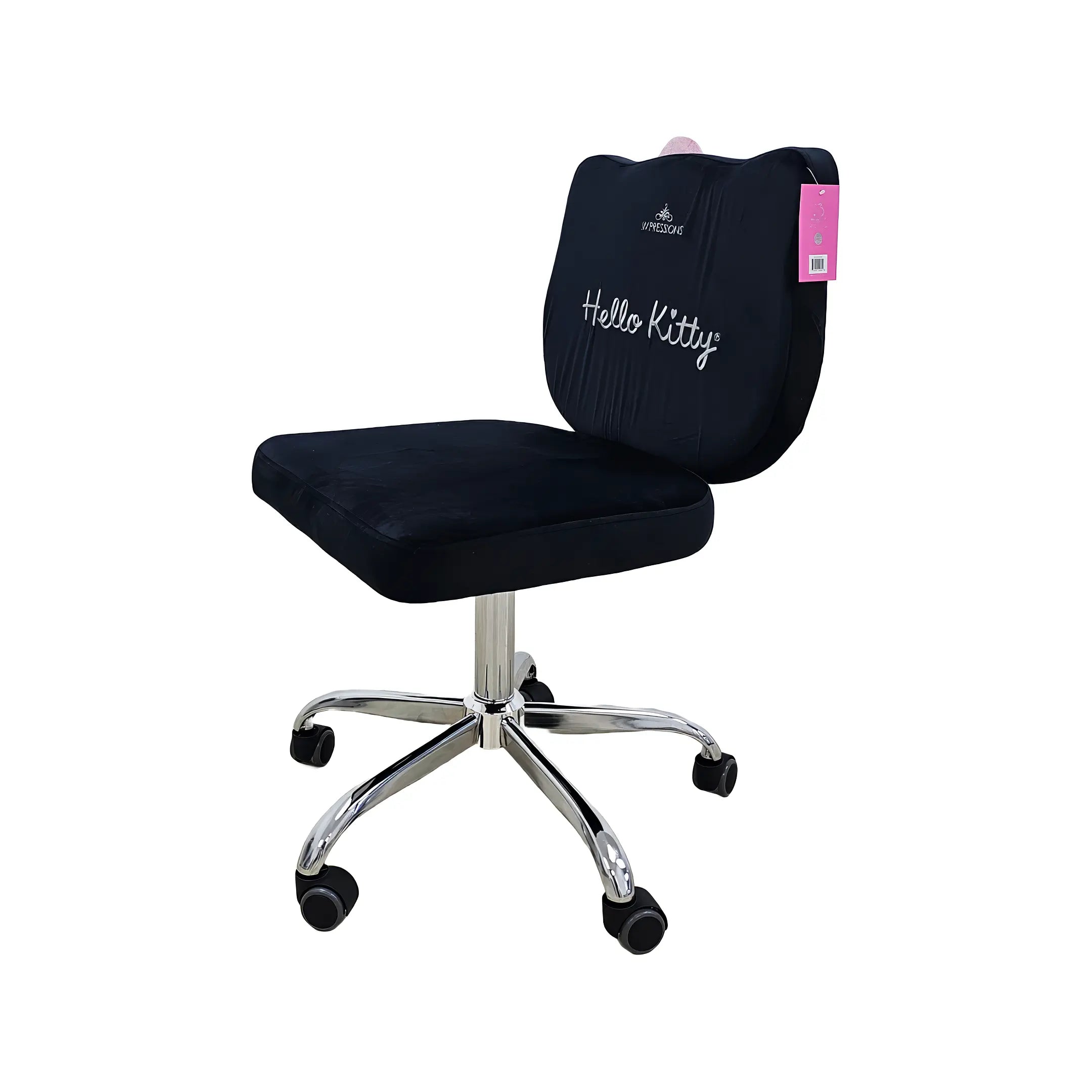 Hello Kitty® Kawaii Adjustable Swivel Vanity Chair - Black – Crown Vanity