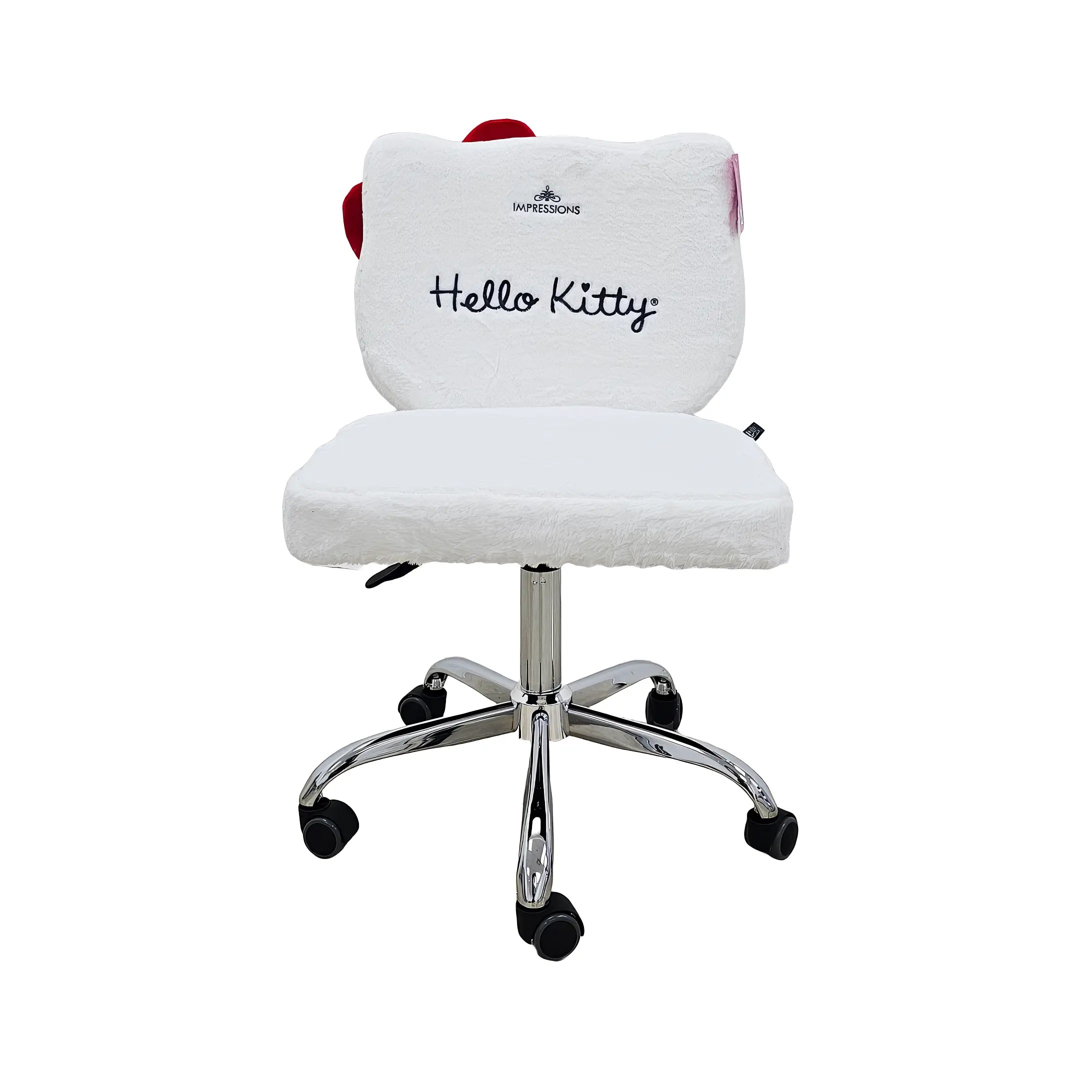 Hello Kitty® Teddy Fur Swivel Vanity Chair - Pink – Crown Vanity