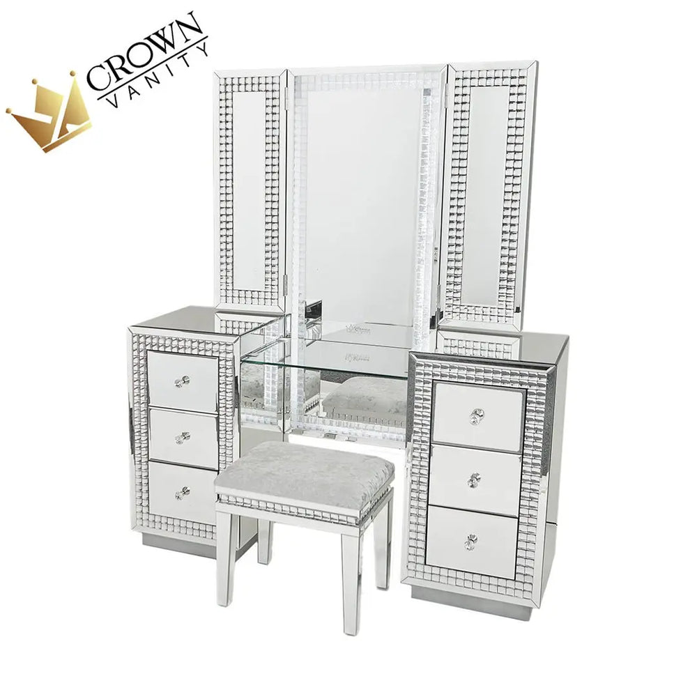 Crown Vanity - Hollywood Makeup Vanity - Makeup Vanities